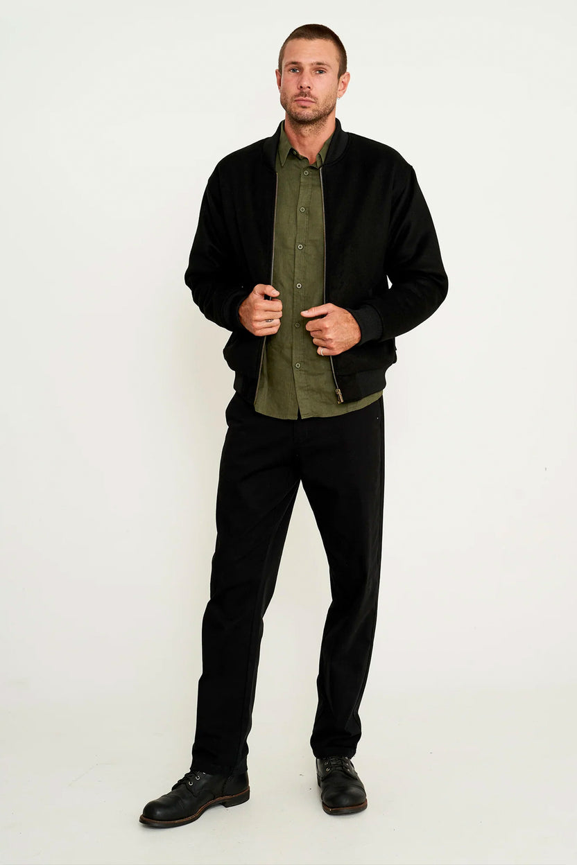 MR SIMPLE WOOL BOMBER JACKET – Hartfords Menswear